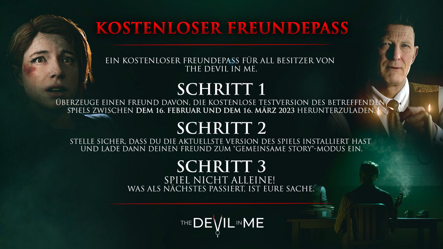 Einen Monat lang kannst du dich gemeinsam mit einem Freund durch The Devil In Me gruseln ...